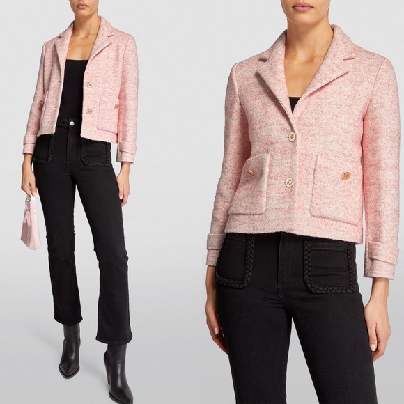 Maje | Jackets & Coats | Maje Pink Tweed Jacket | Poshmark